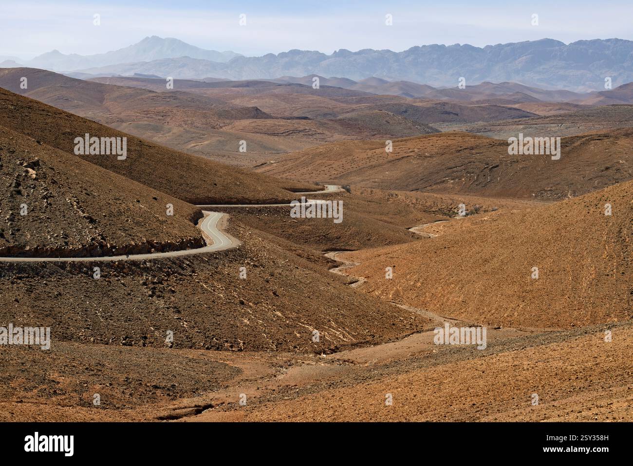 The layered mountains of the Anti-Atlas in Morocco Stock Photo - Alamy