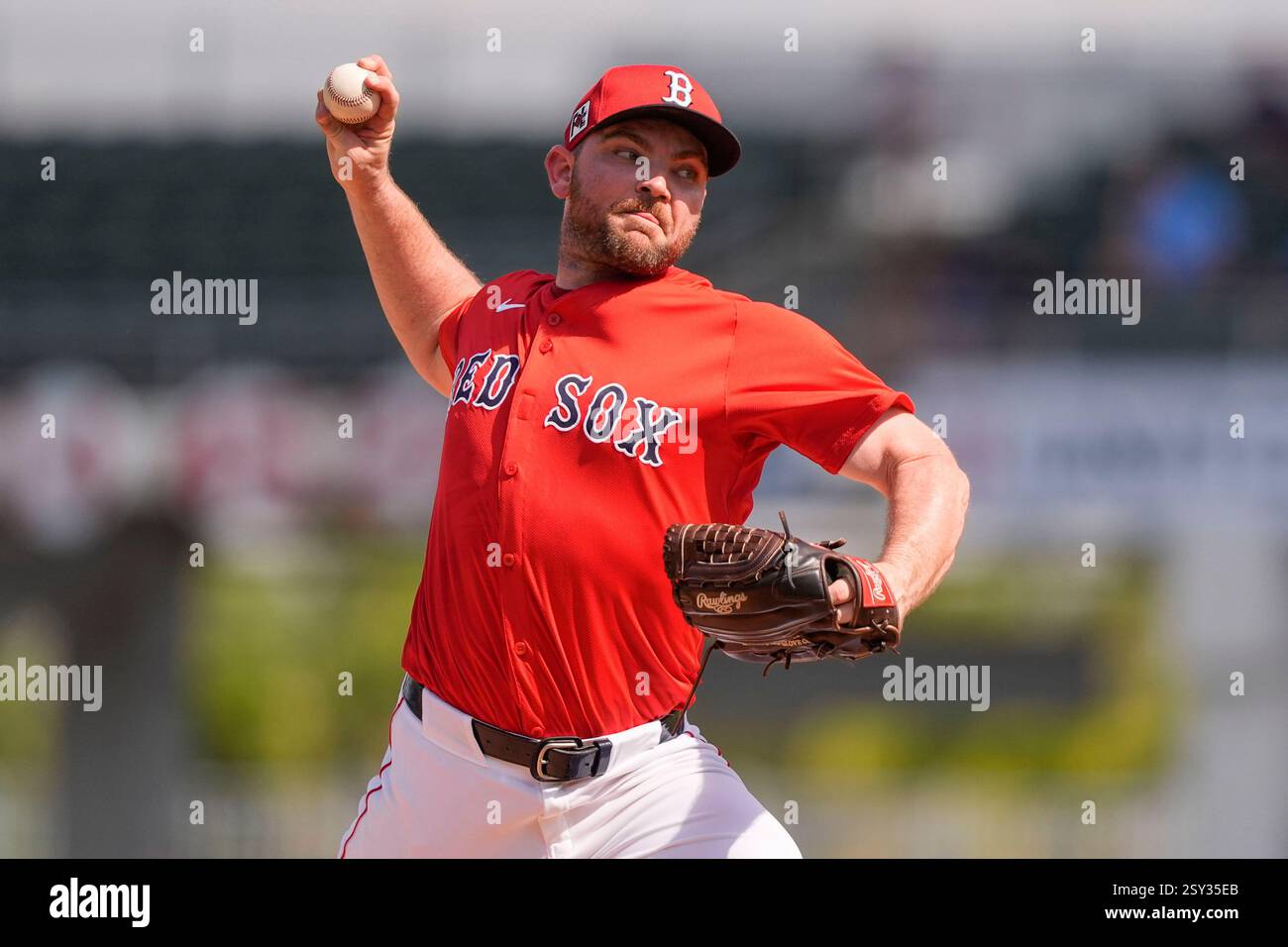 Boston Red Sox pitcher Liam Hendriks delivers in the fourth inning of a ...