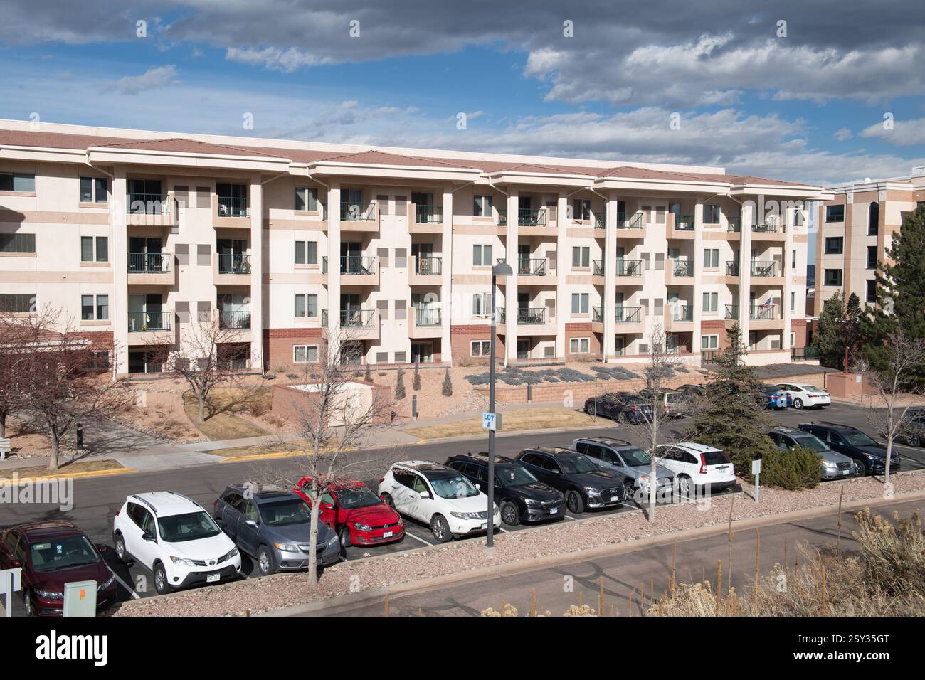 Apartment buildings at the Brookdale Skyline Retirement Community ...