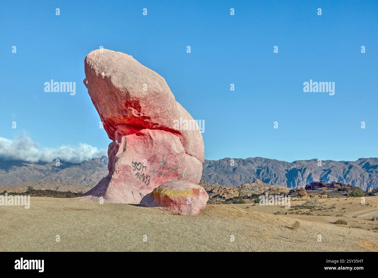 The renowned painted rocks of Tafraoute are located in Morocco's Ameln ...
