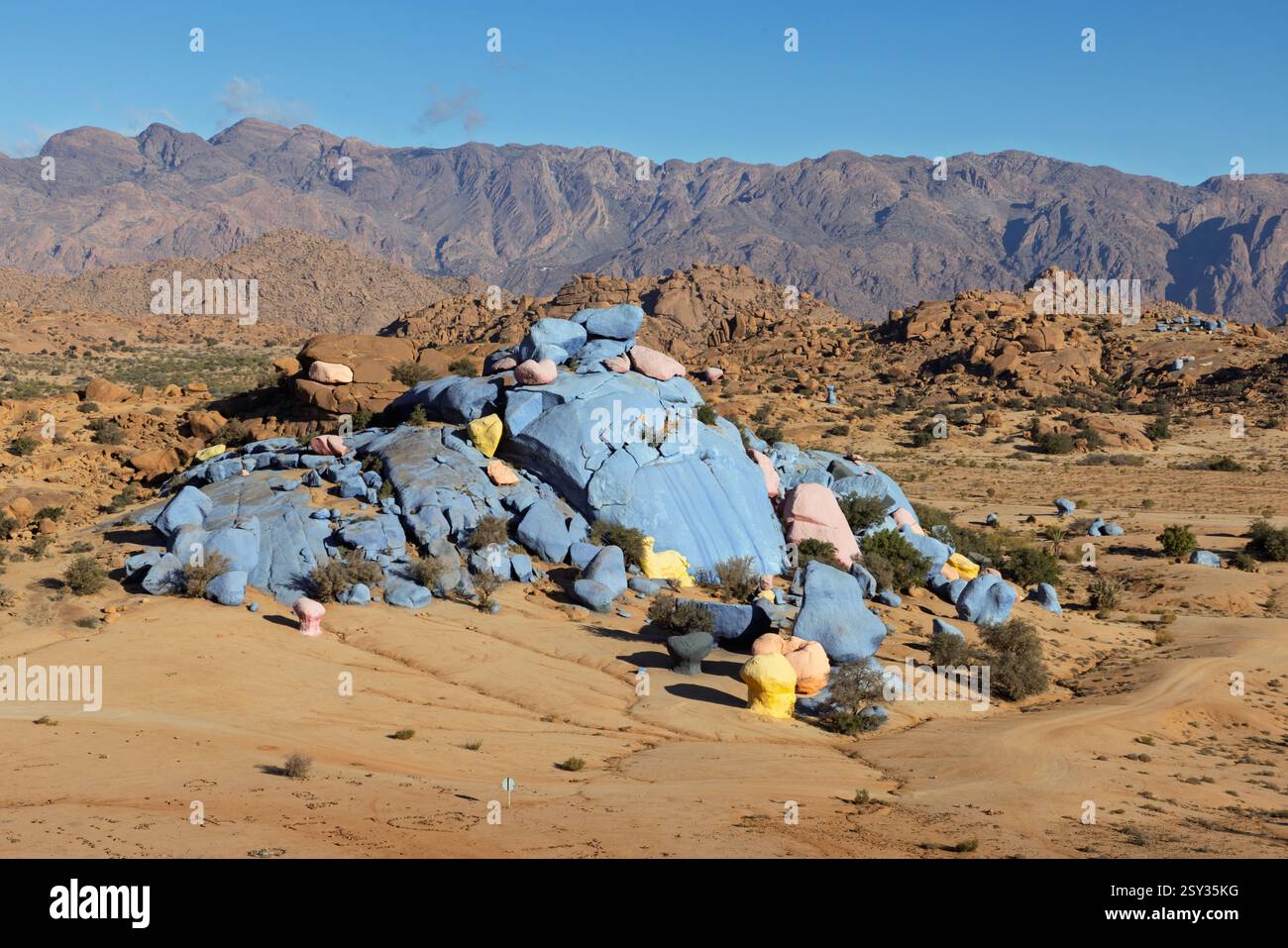 The renowned painted rocks of Tafraoute are located in Morocco's Ameln ...