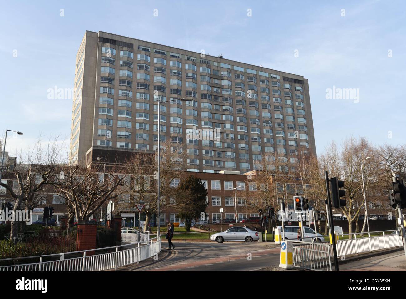The Sheffield Hallamshire hospital building, England UK, Tall landmark ...