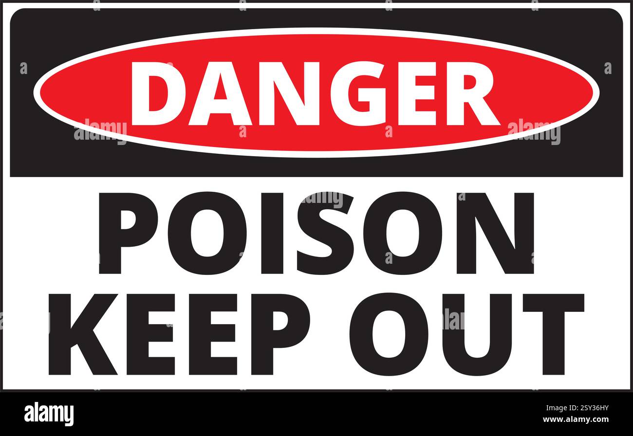 Danger poison keep out sign on a white background Stock Vector Image ...