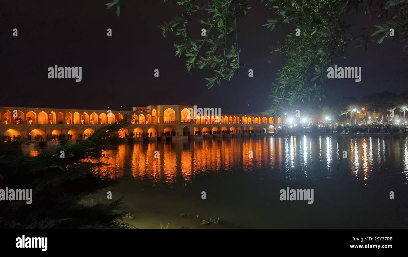 Si-o-se pol bridge of Isfahan in Iran . Thirty-three bridges of Isfahan ...