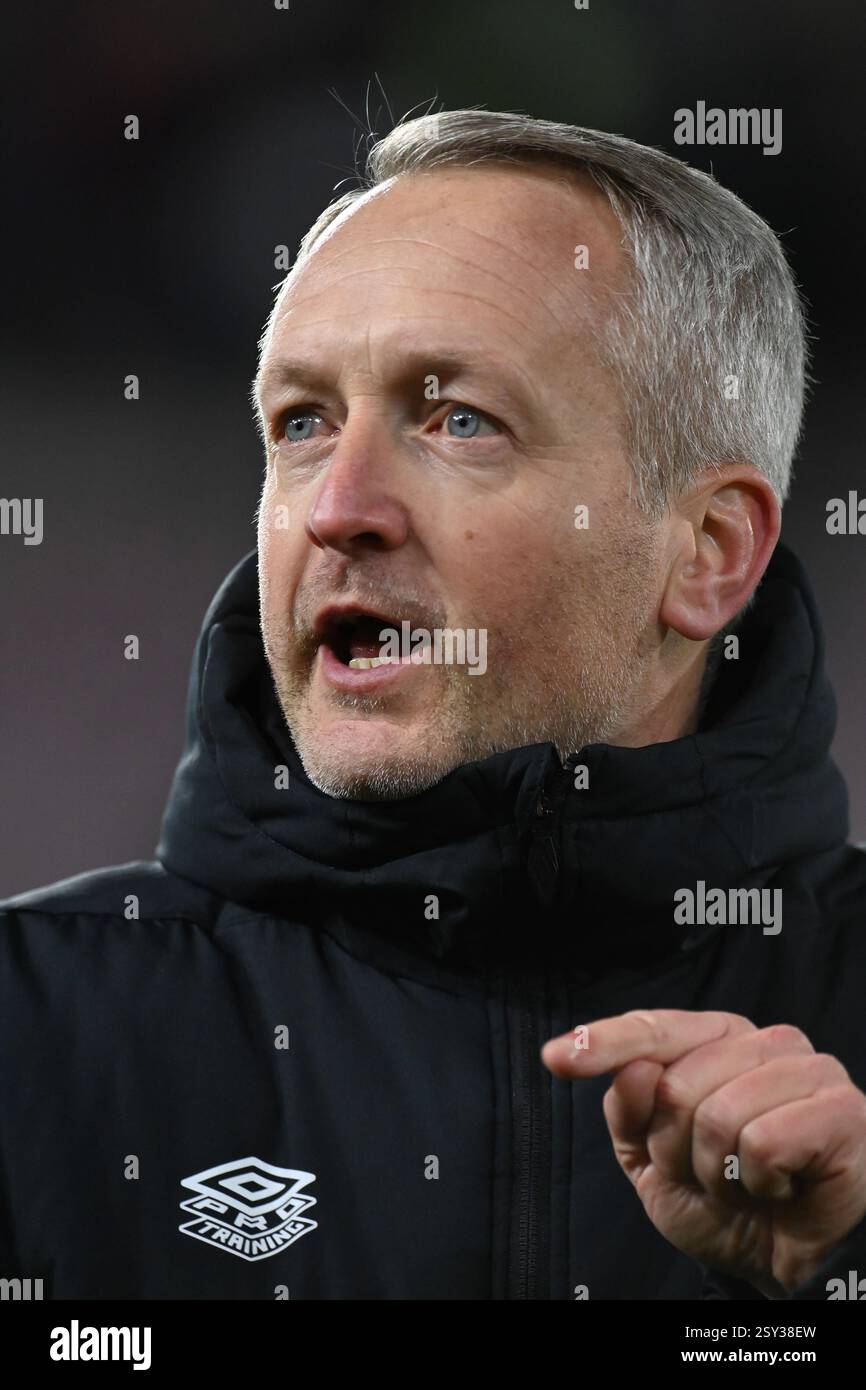 Hearts head coach neil critchley celebrates a full time hi-res stock ...