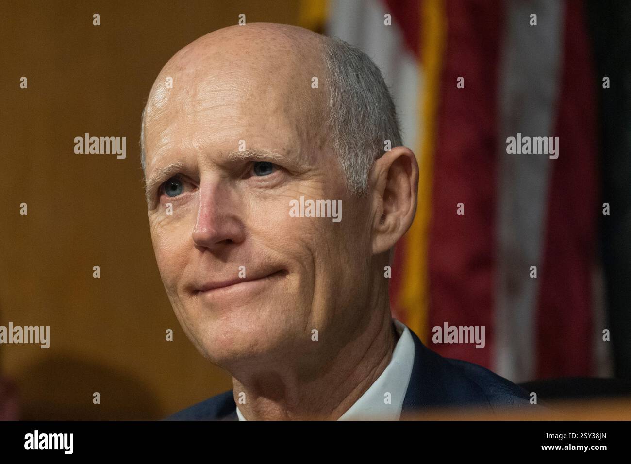 Senate Special Committee on Aging Chairman Rick Scott, R-Fla., listens ...