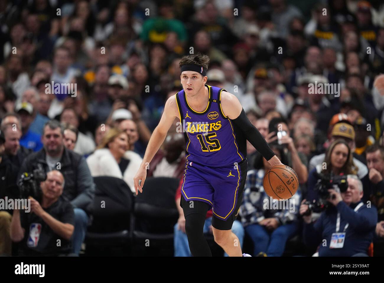 Los Angeles Lakers guard Austin Reaves (15) in the first half of an NBA ...