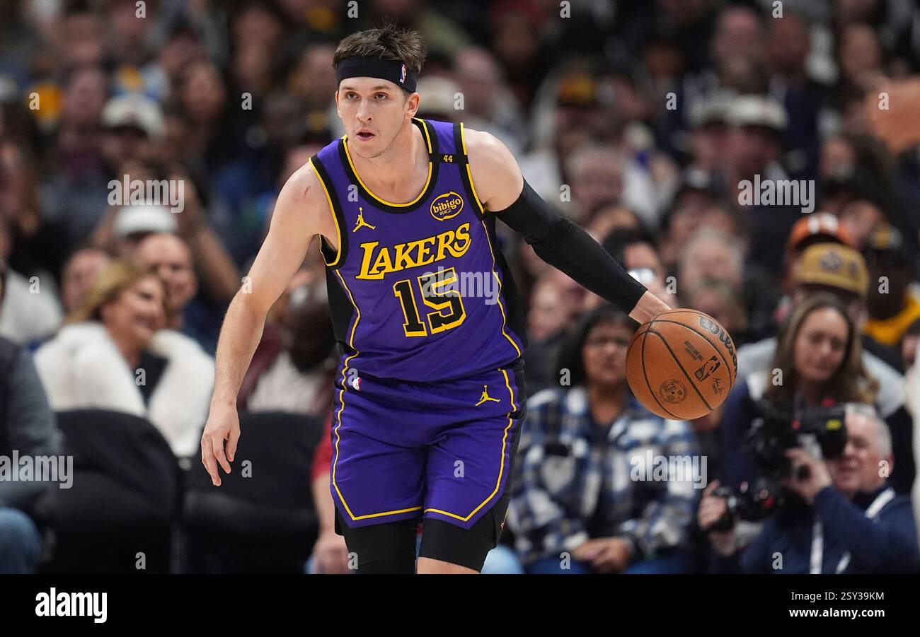 Los Angeles Lakers guard Austin Reaves (15) in the first half of an NBA ...