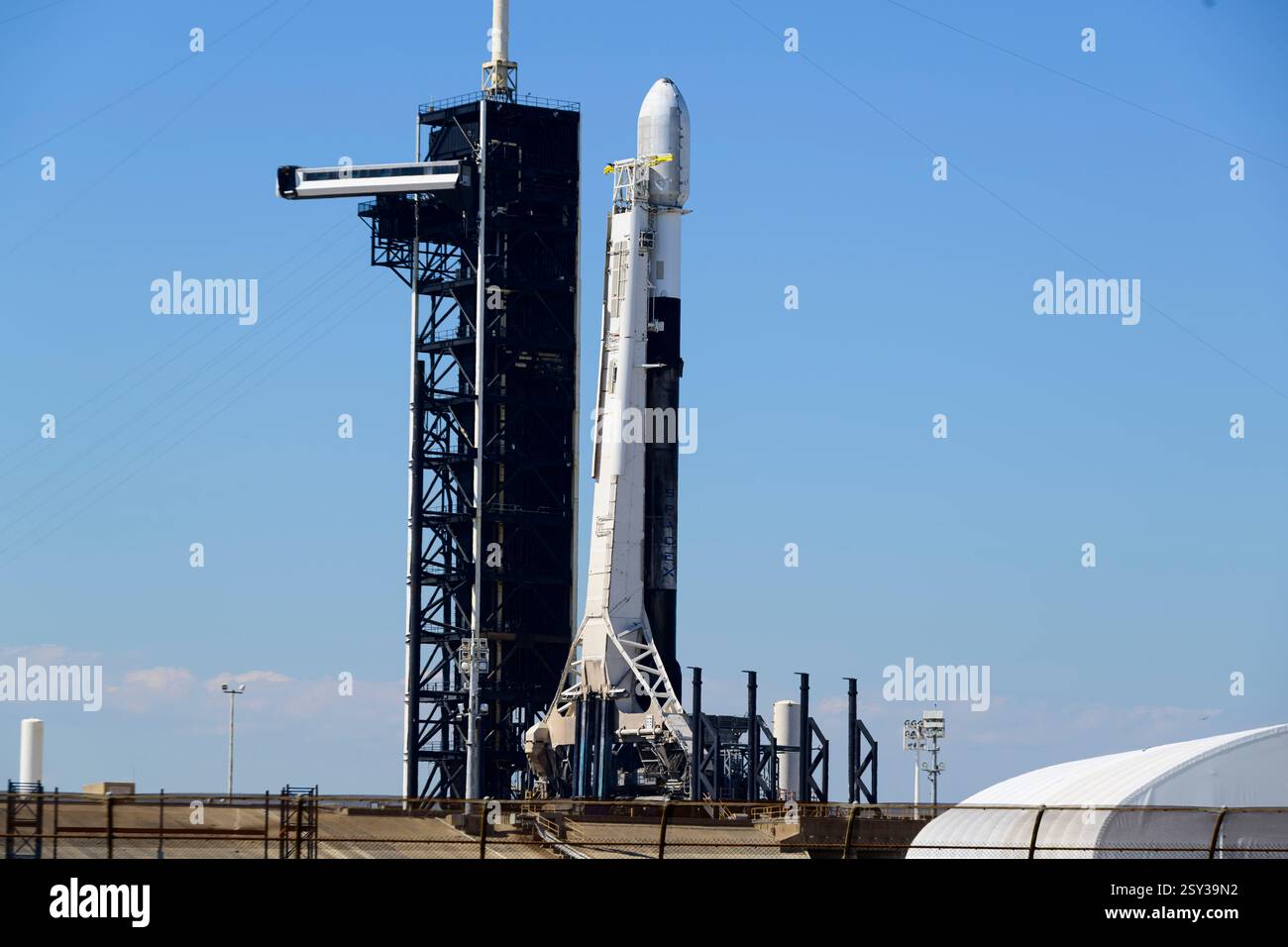 February 26, 2025, Merritt Island, Florida, USA: A SpaceX Falcon 9 ...