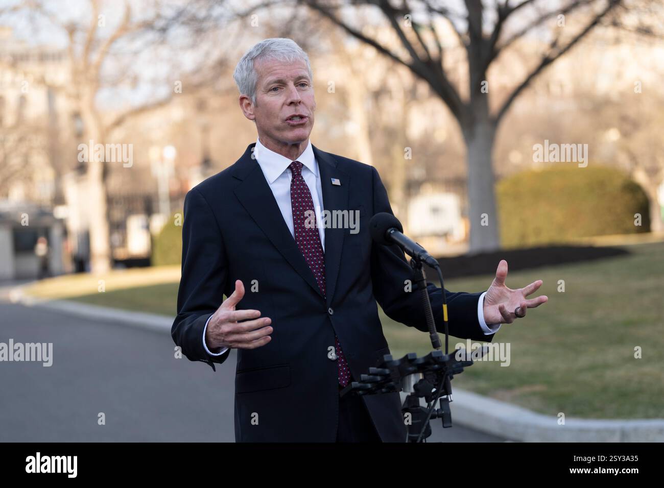 United States Secretary of Energy Chris Wright speaks to the media ...