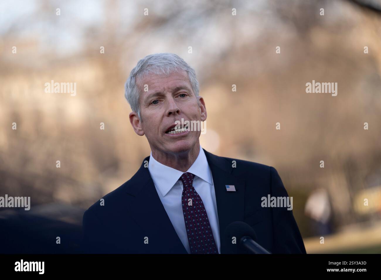 United States Secretary of Energy Chris Wright speaks to the media ...