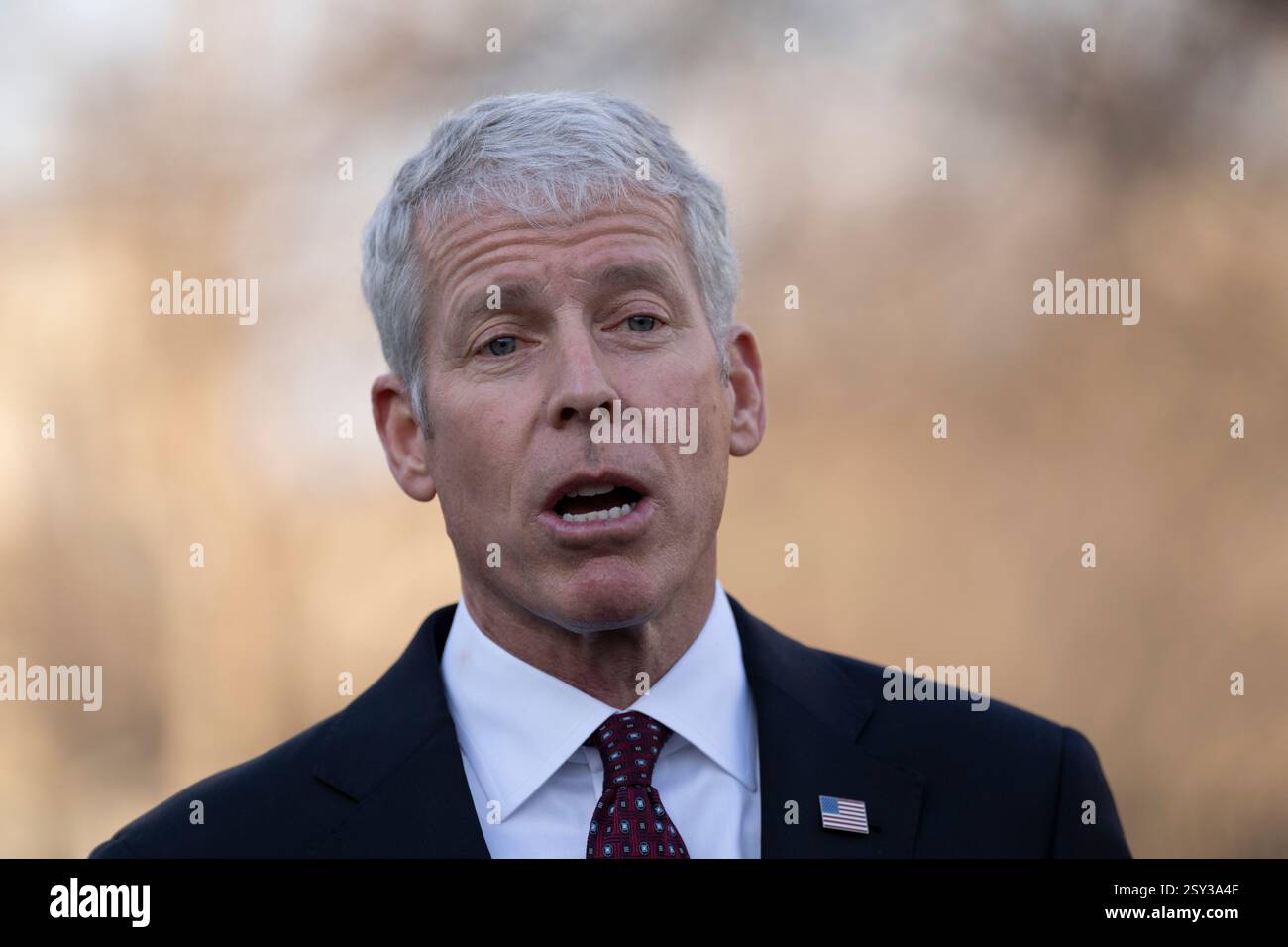 United States Secretary of Energy Chris Wright speaks to the media ...