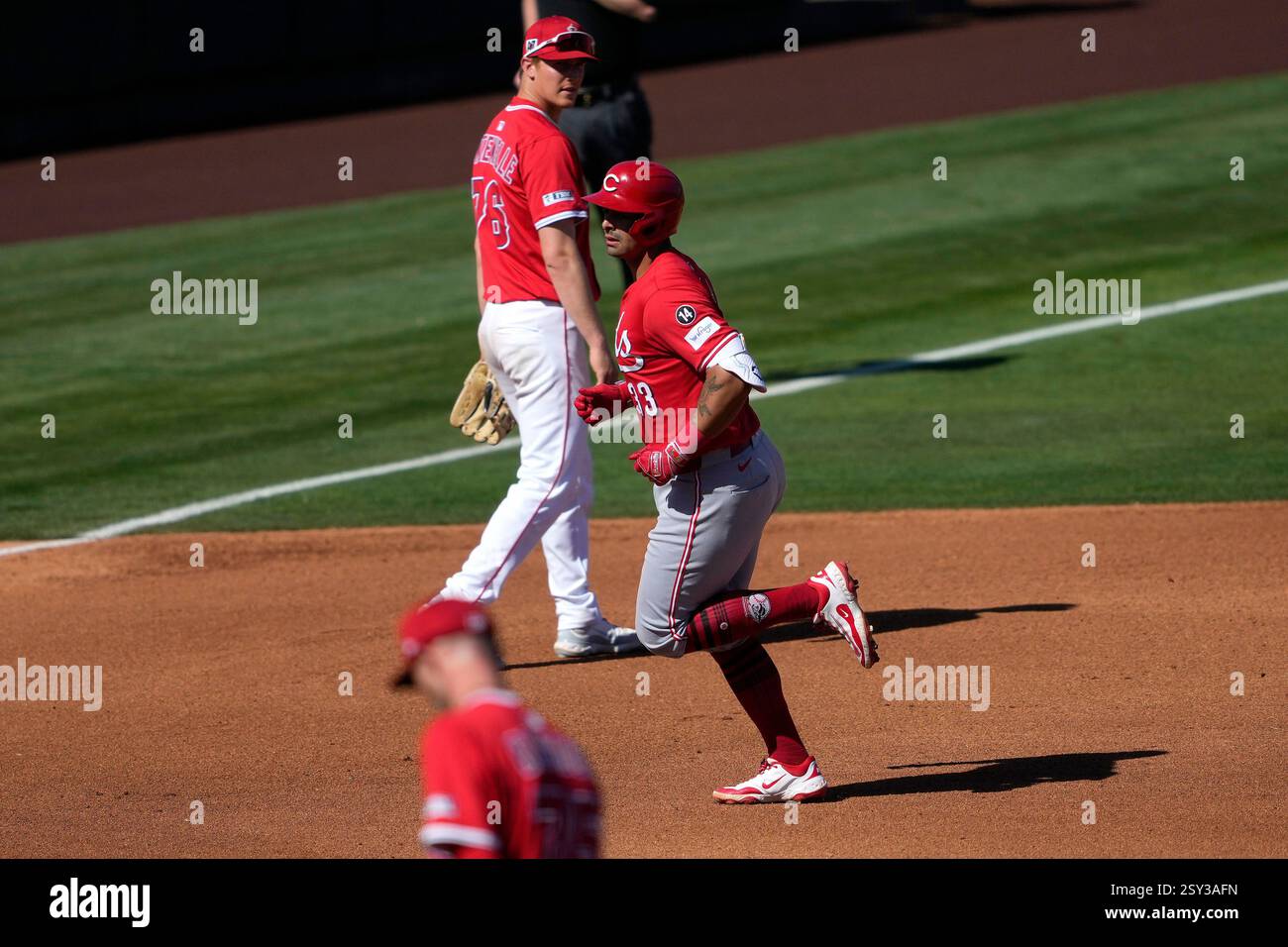 Cincinnati Reds' Christian Encarnacion-Strand round the bases after ...