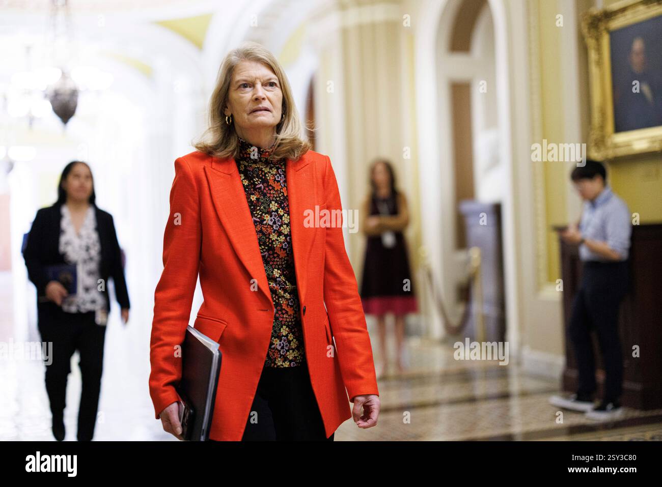 United States Senator Lisa Murkowski (Republican of Alaska) arrives to ...