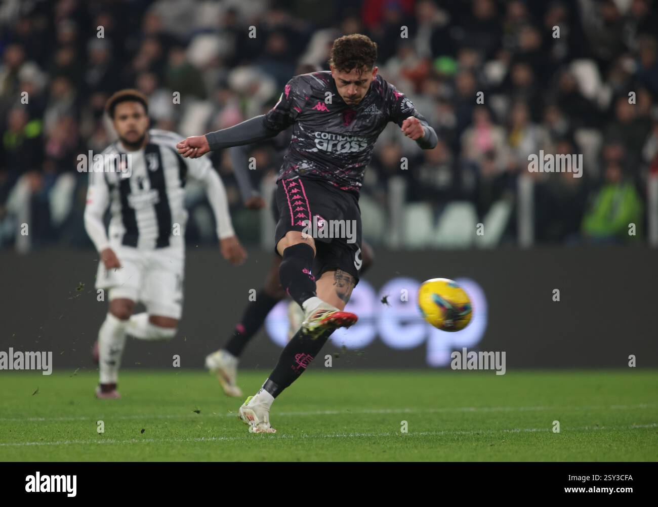 Turin, Italy. 26th Feb, 2025. Sebastiano Esposito of Empoli FC during the Coppa Italia 2024/25 ...