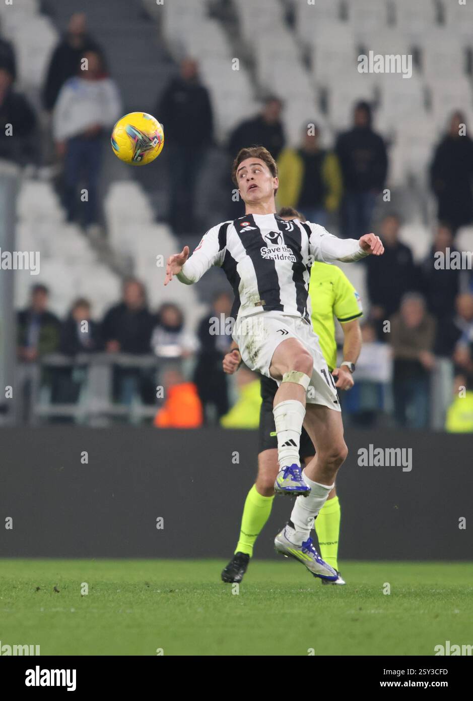 Turin, Italy. 26th Feb, 2025. Kenan Yildiz of Juventus FC during the Coppa Italia 2024/25 ...