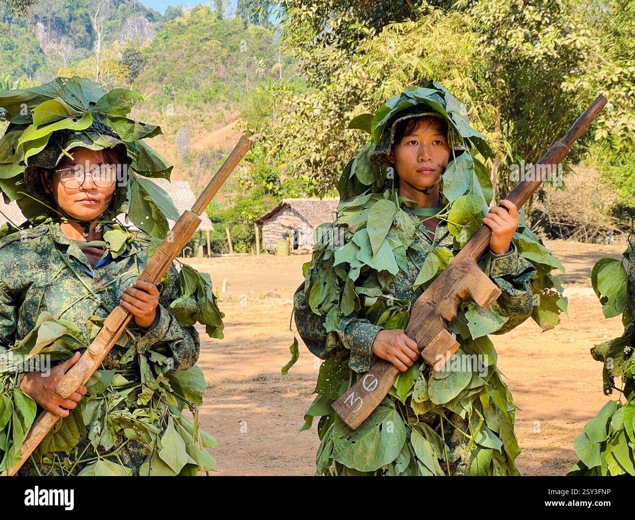 January 8, 2025, Kayin State, Myanmar: New female junior recruits (PDFs ...