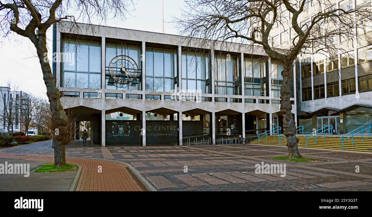 The south side of the Civic Centre building (the tower is on the right ...