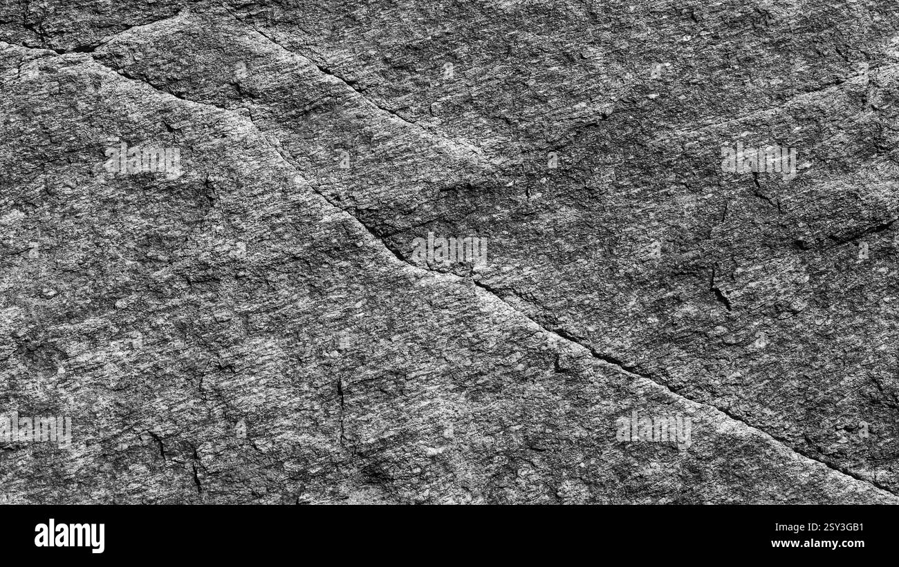 A close up of a rough, cracked rock surface with earthy gray. The ...