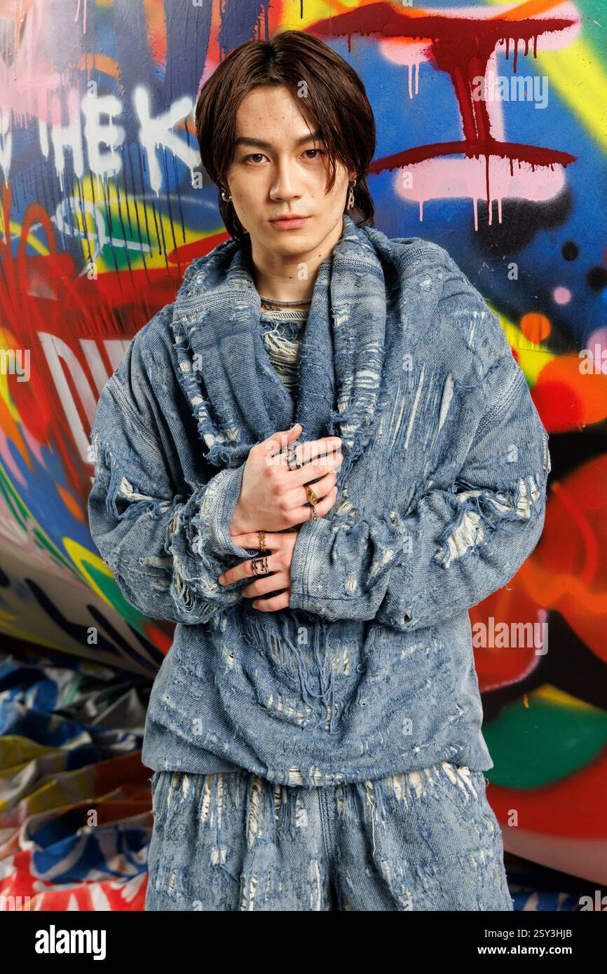 Milan, Italien. 26th Feb, 2025. Genta Matsuda attends DIESEL Autumn ...