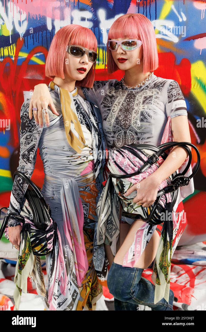 Amiaya attend DIESEL Autumn-Winter 2025 runway during Milan Fashion ...