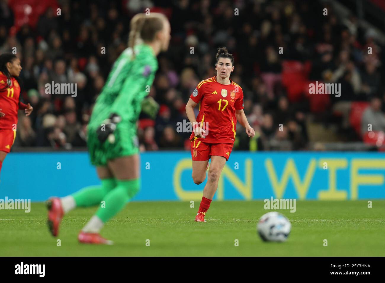 London England, February 26th 2025: Lucia Garcia of Spain during the ...