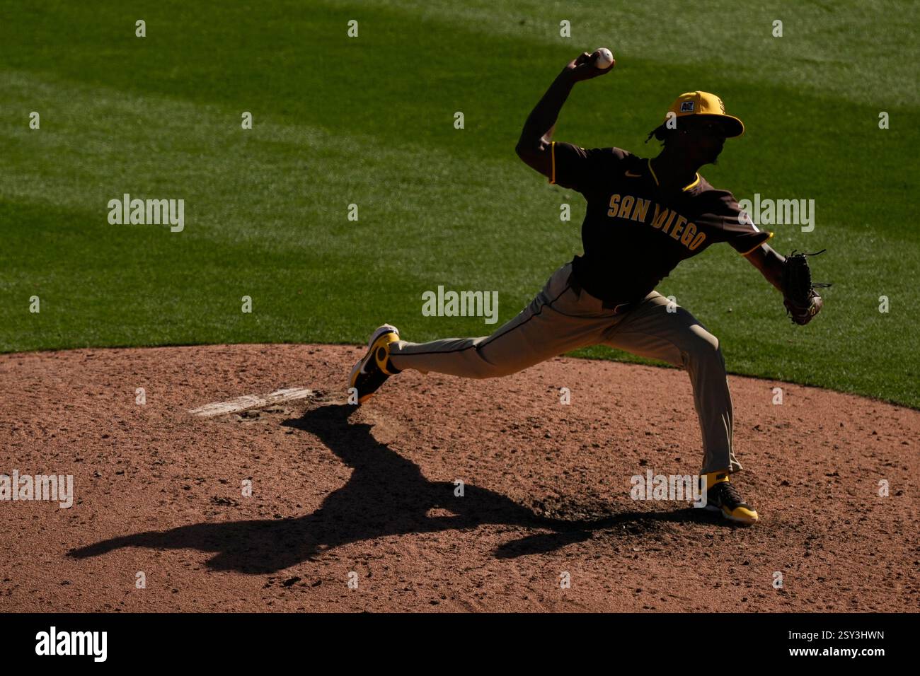 San Diego Padres pitcher Francis Pena throws during the ninth inning of ...