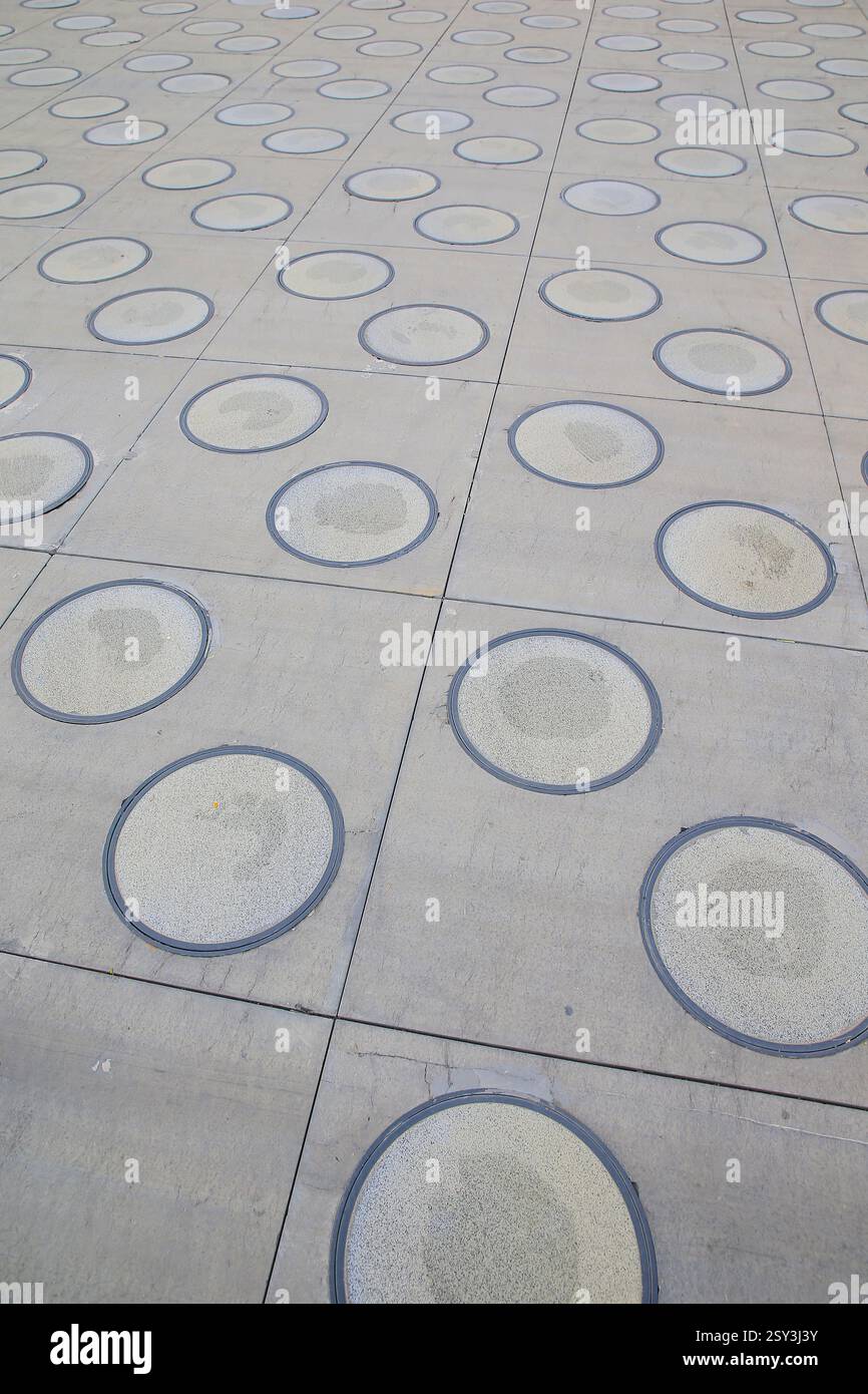 rough wet street pathway in grid pattern for design, top view. cobble ...