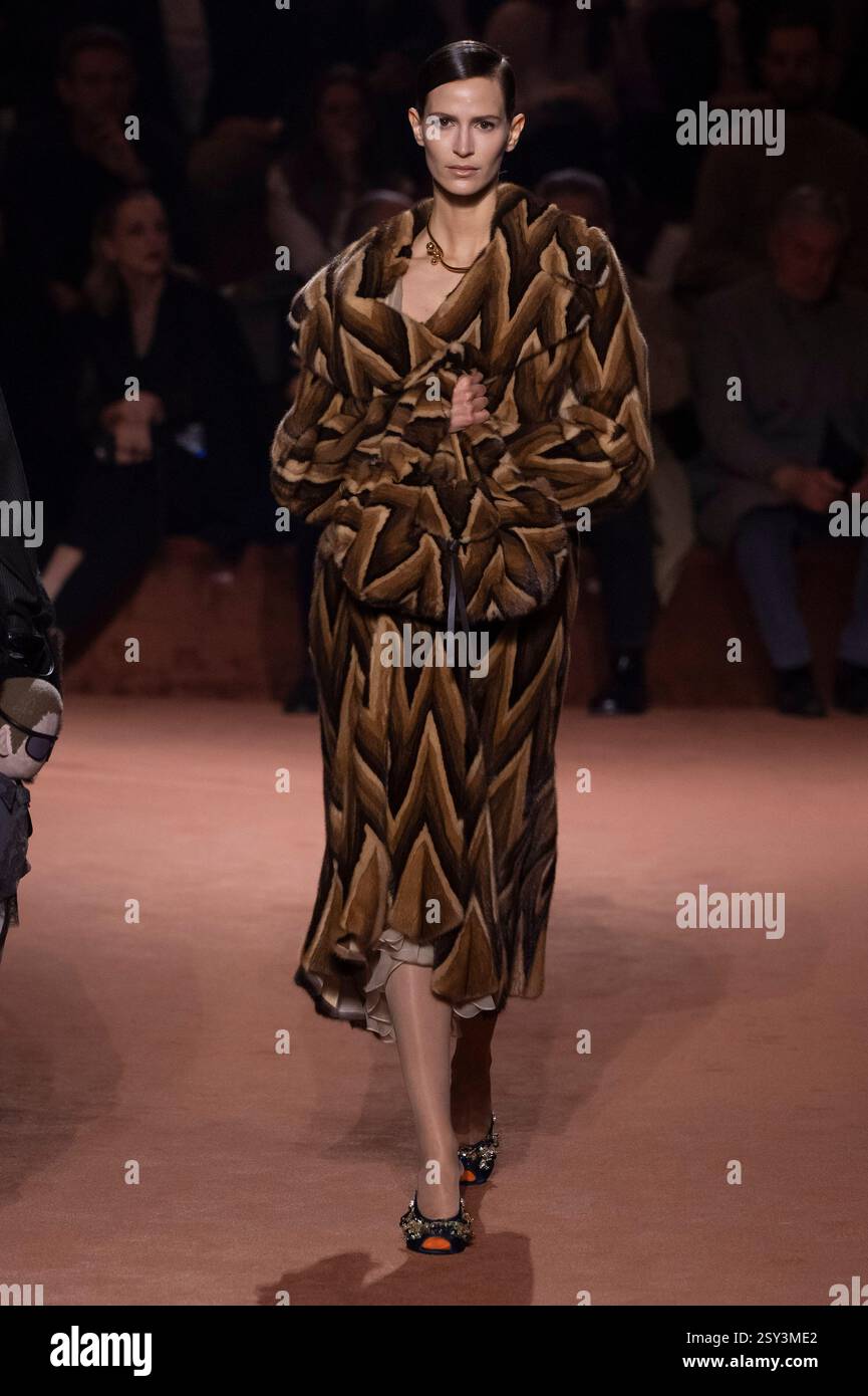 Model Jeanne Cadieu walks on the runway during the Fendi Ready to Wear ...