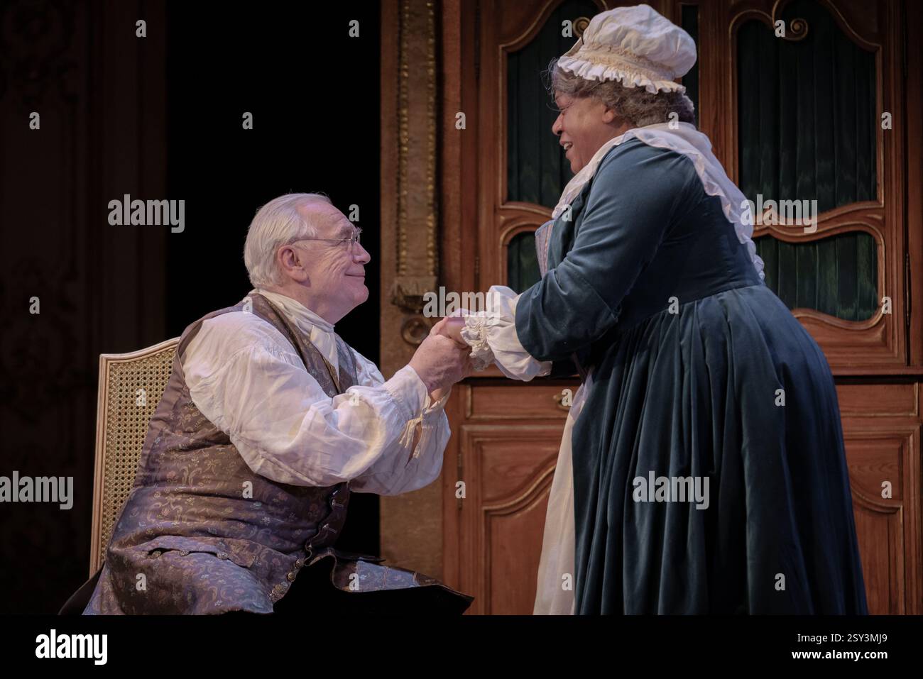 Brian Cox as Bach with Juliet Garricks as Emilia. ‘The Score’ play by ...