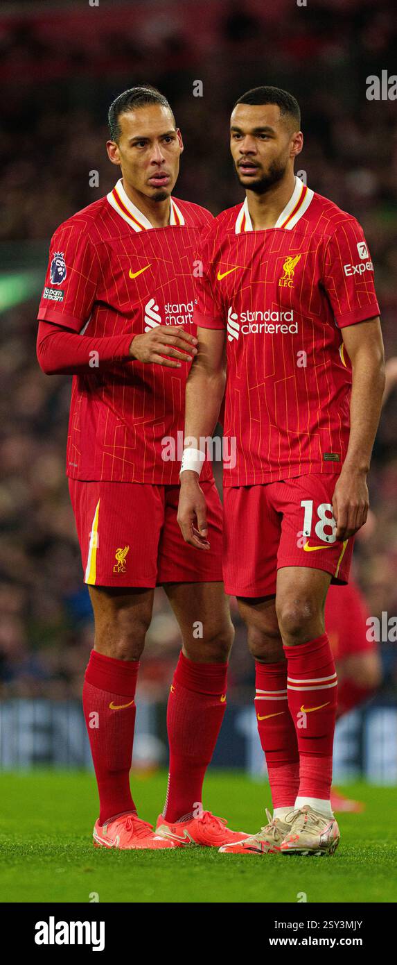 Liverpool's Virgil van Dijk and Cody Gakpo during the Premier League ...