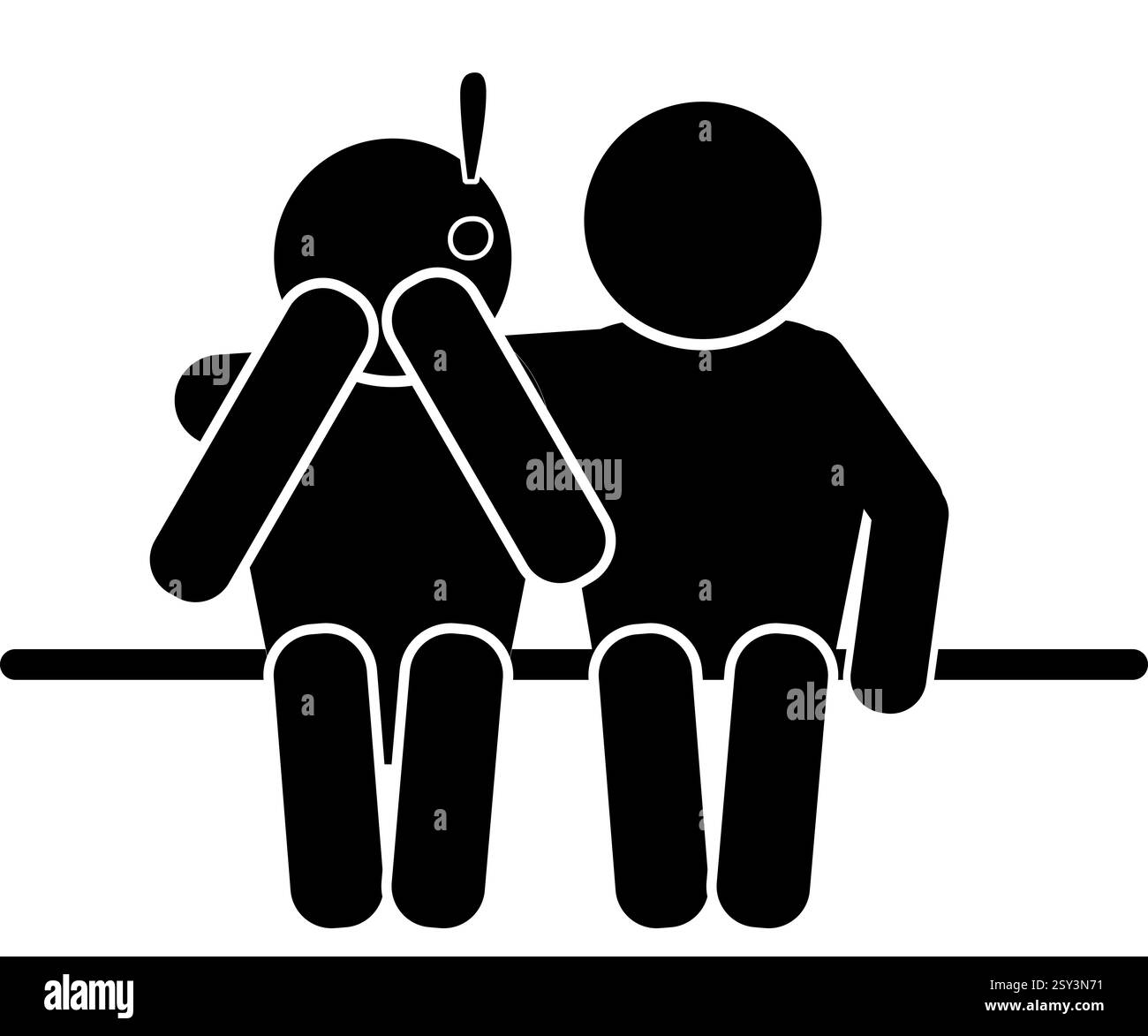 Emotional support. Human figures on white background Stock Photo - Alamy