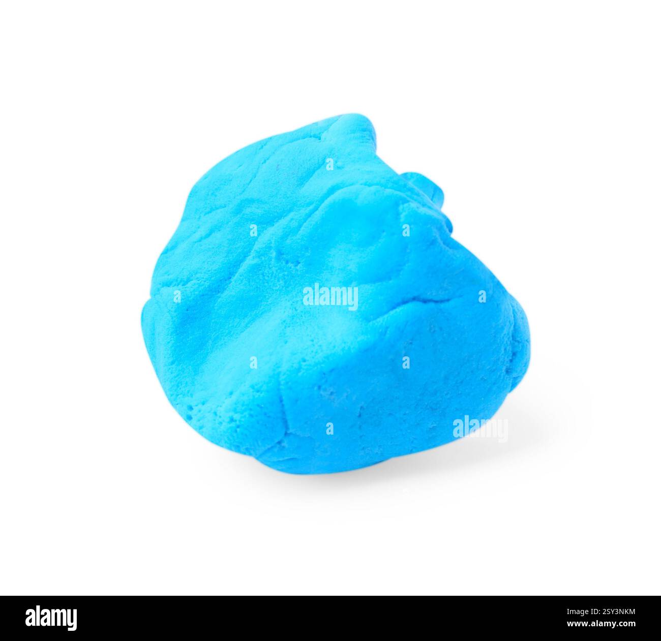 Light blue play dough isolated on white Stock Photo - Alamy