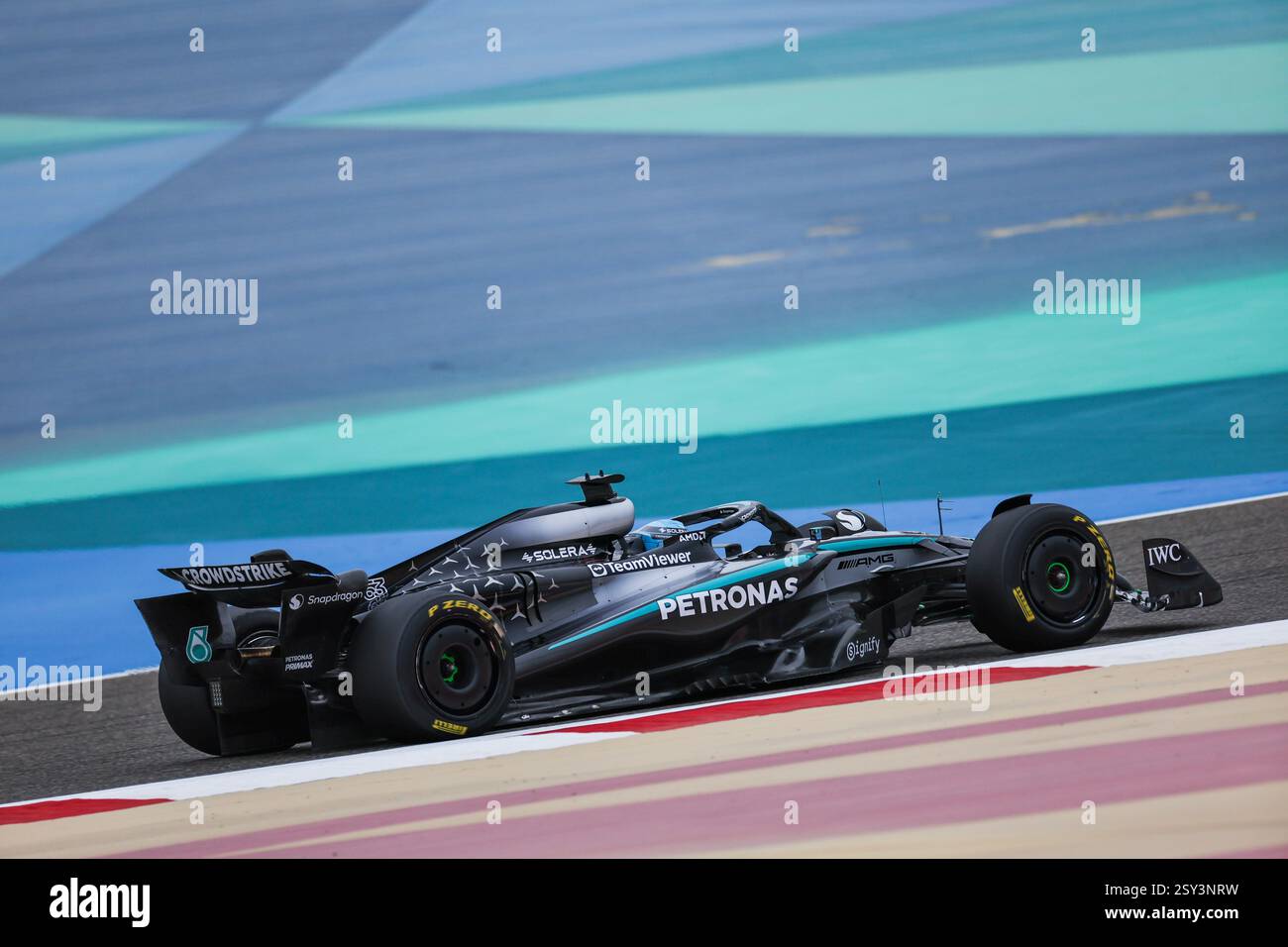 Sakhir, Bahrain. 26th Feb, 2025. Mercedes' drvier George Russell of ...