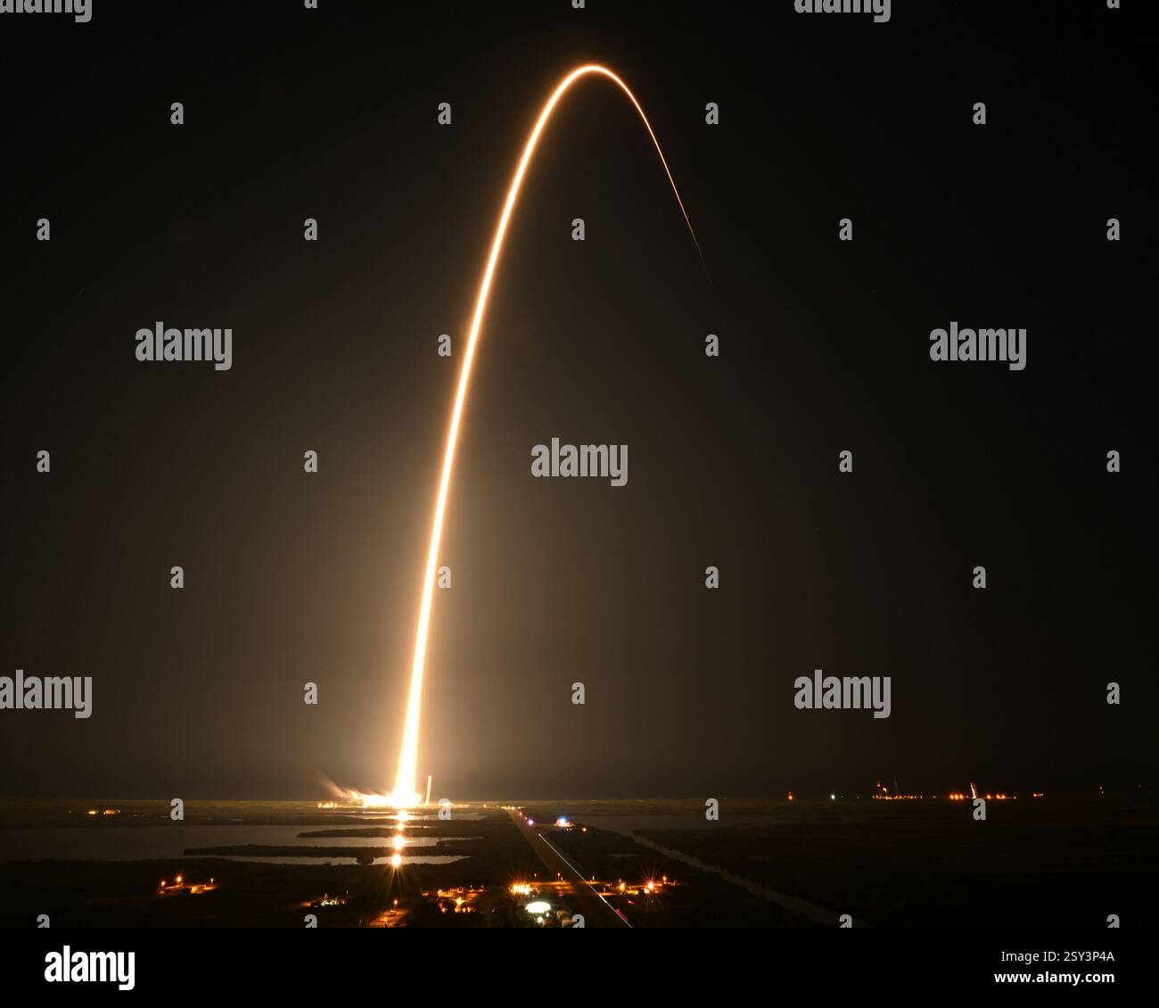 A SpaceX Falcon 9 rocket launches the Intuitive Machines IM-2 spacecraft under NASA, s ...