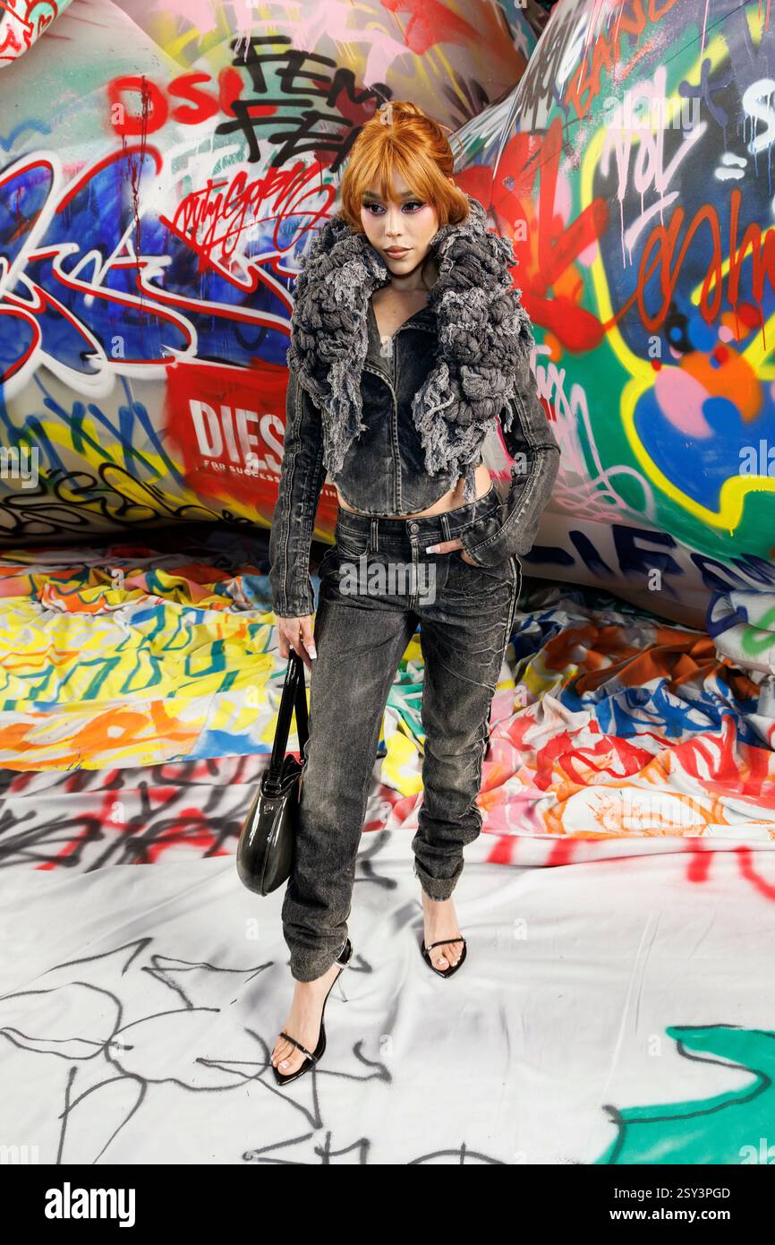 Danna Paola attends DIESEL Autumn-Winter 2025 runway during Milan ...