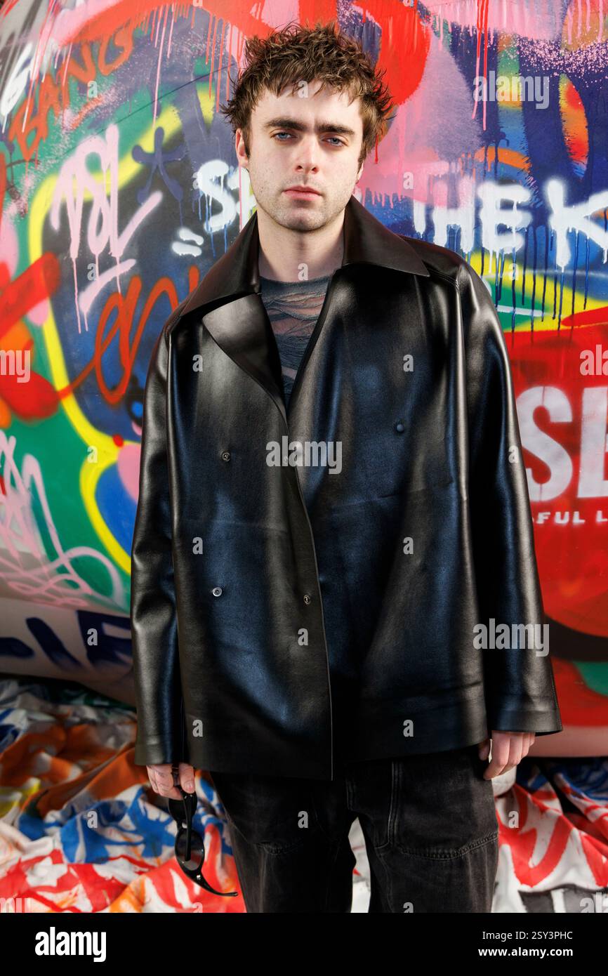 Milan, Italien. 26th Feb, 2025. Lennon Gallagher attends DIESEL Autumn ...