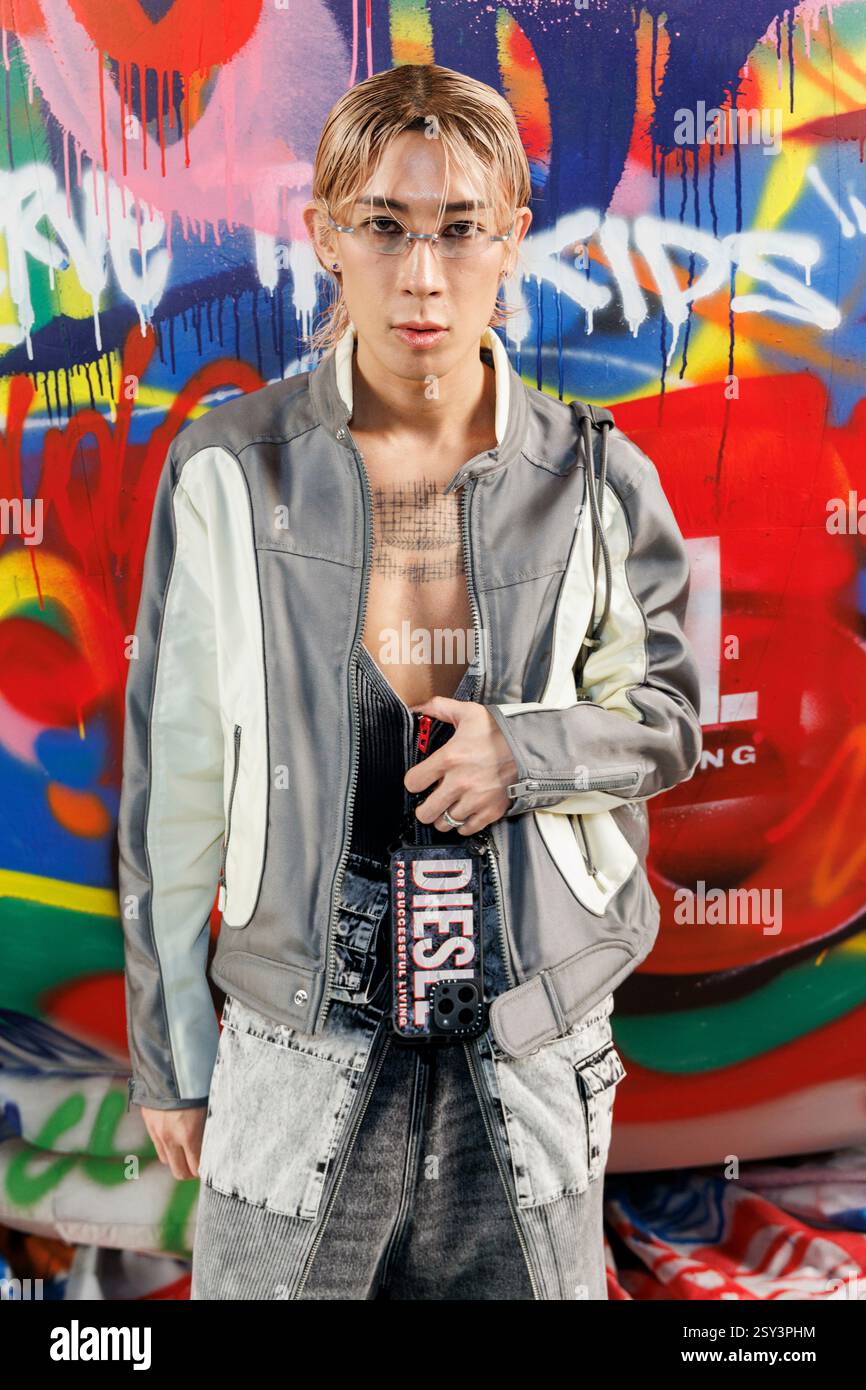 Mayao attends DIESEL Autumn-Winter 2025 runway during Milan Fashion ...