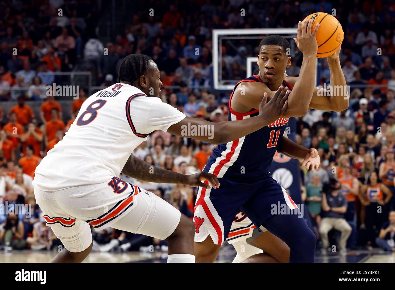 Mississippi guard Matthew Murrell (11) tries to get around Auburn ...