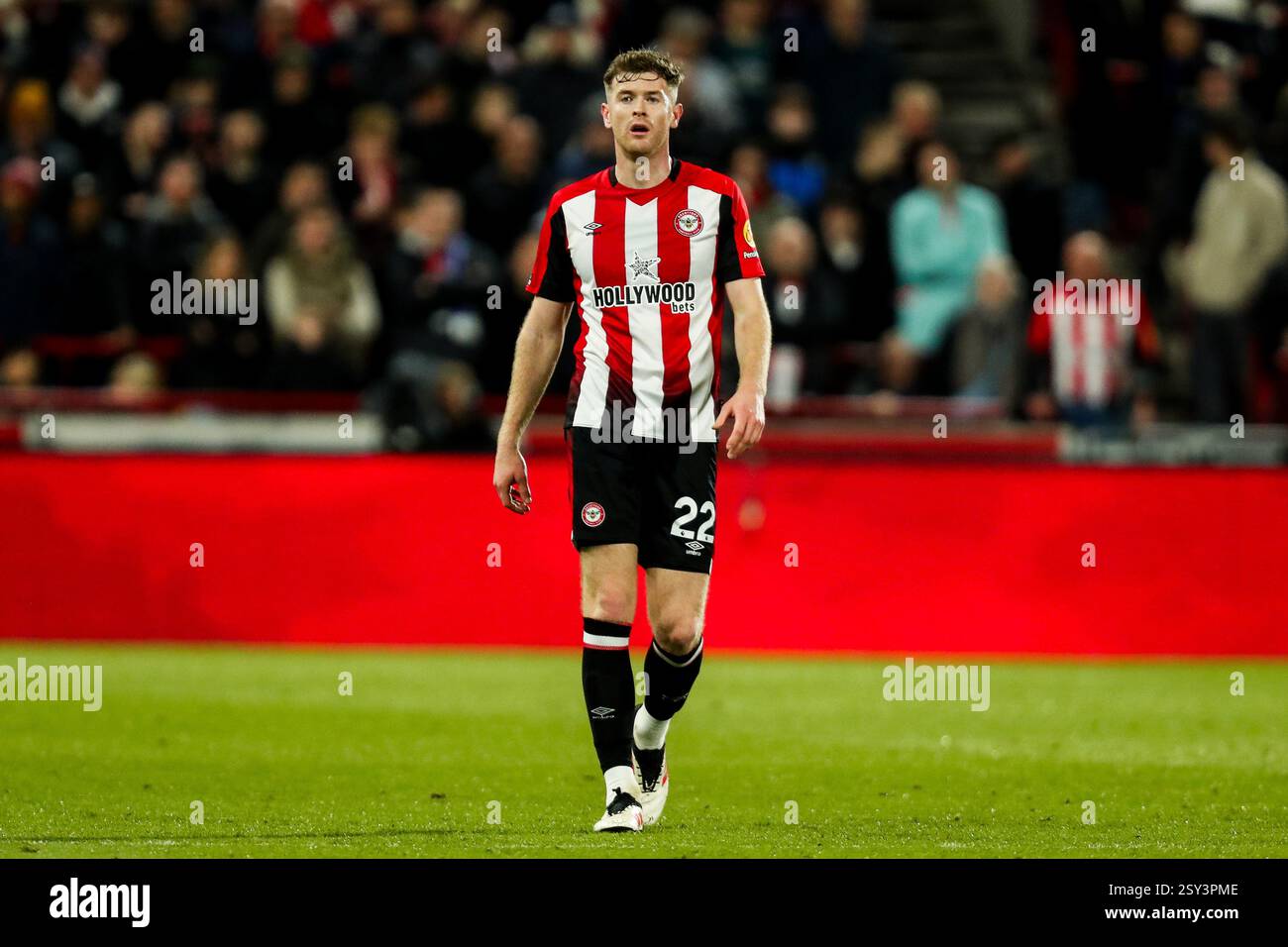 Nathan Collins of Brentford looks on during the Premier League match ...