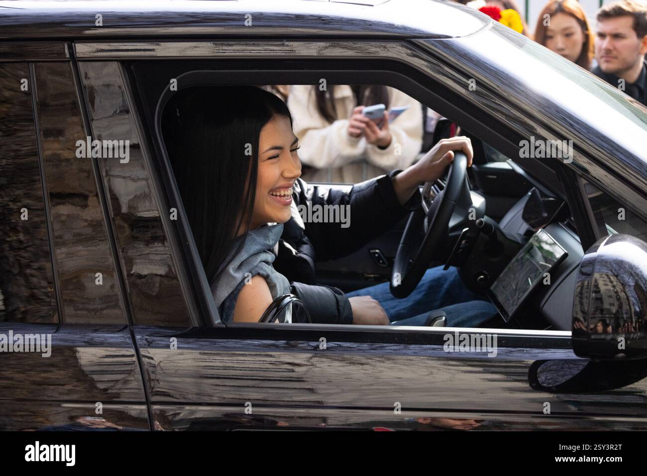 Milan, Italy. 26th Feb, 2025. Anna is seen leaving the Diesel fashion ...