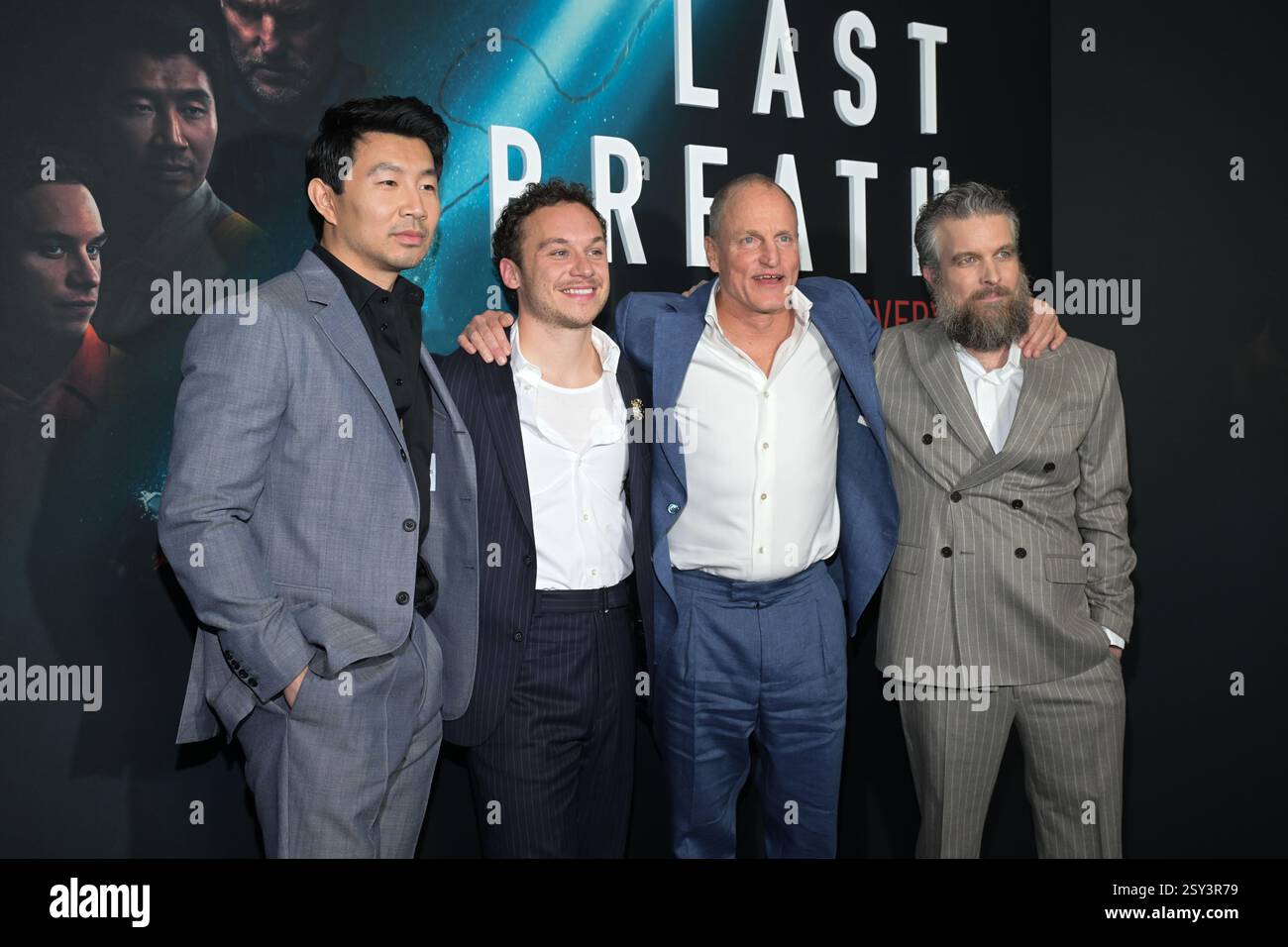 Simu Liu, Finn Cole, Woody Harrelson and Alex Parkinson Stock Photo - Alamy