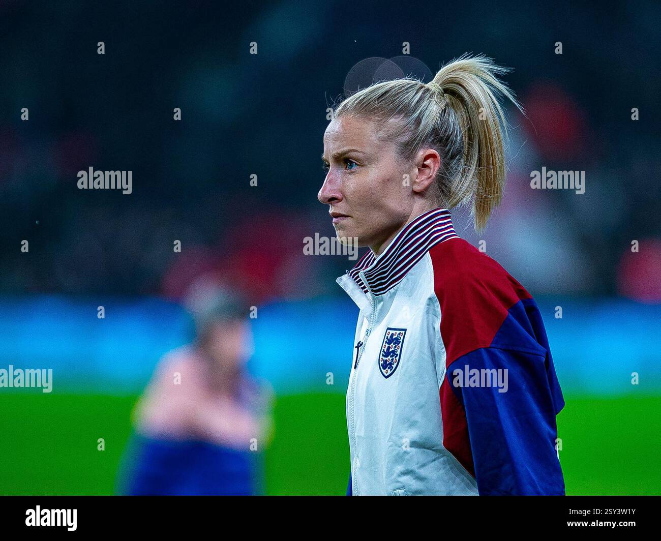 Wembley Stadium, UK. 26th Feb, 2025. Leah Williamson (5 England) during ...