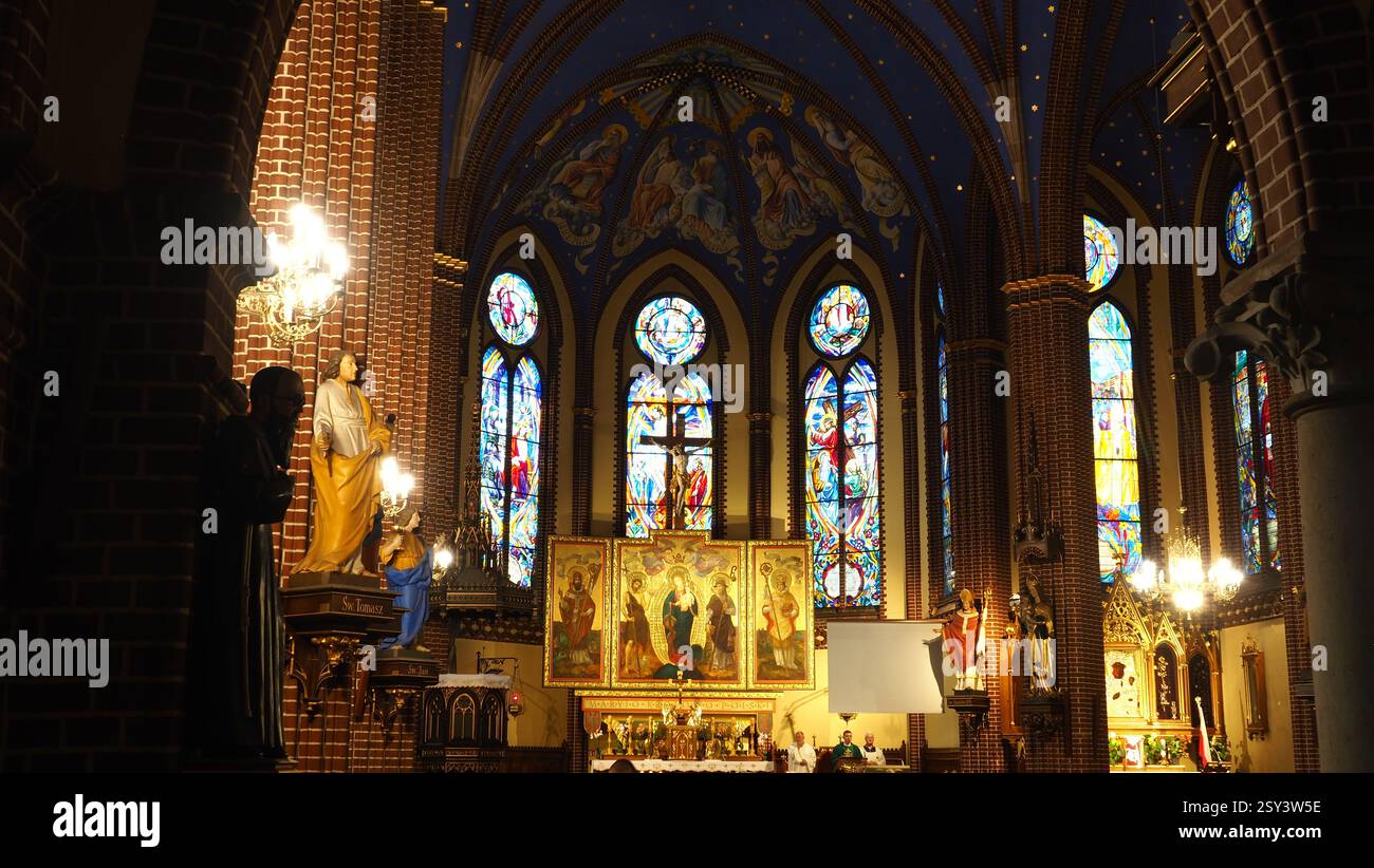 The interiors of a cathoric church in Szczecin Poland (Roman Catholic ...