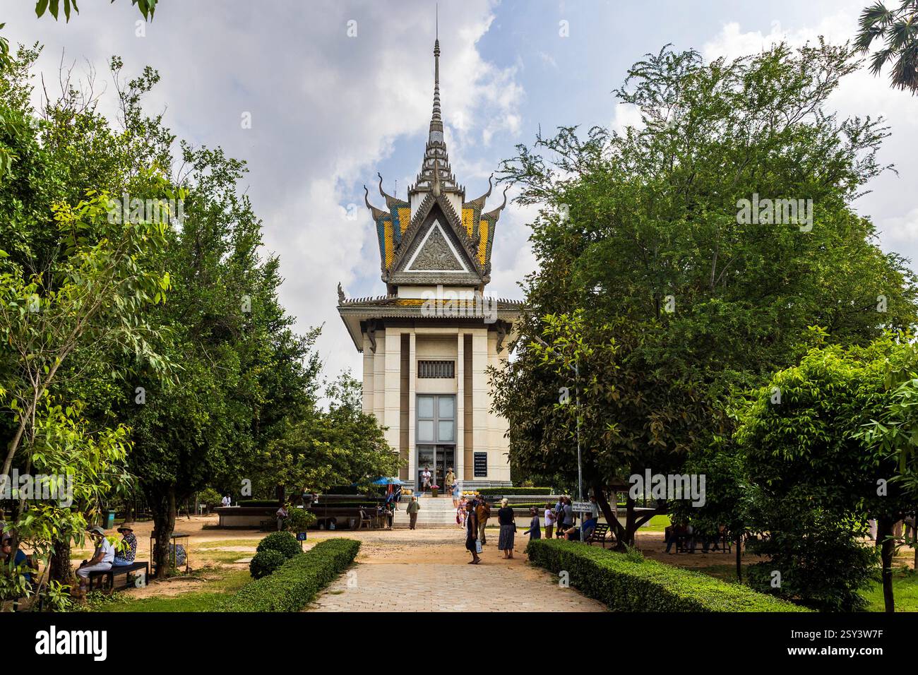 The iconic Stupa memorial Choeung Ek Genocide Center, Phnom Penh ...