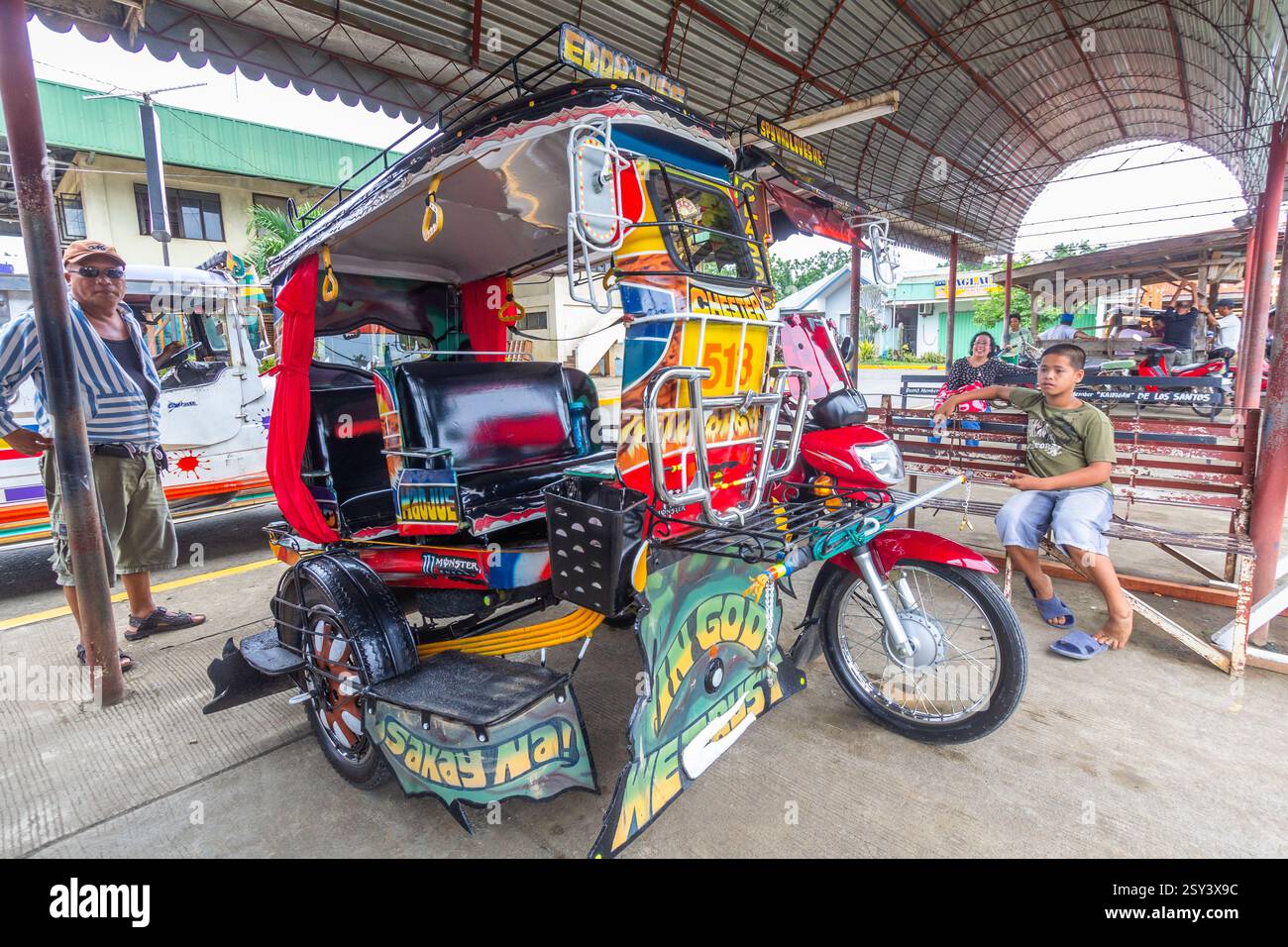 Colorful tricycles lined up in hi-res stock photography and images - Alamy