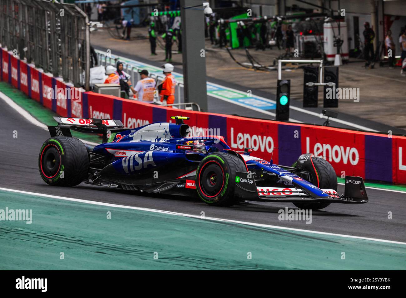 Yuki Tsunoda of Japan and Visa Cash App RB Formula One Team seen in ...