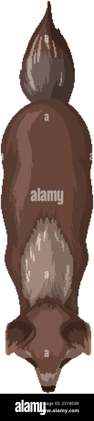 Illustration of a brown animal from above Stock Vector Image & Art - Alamy