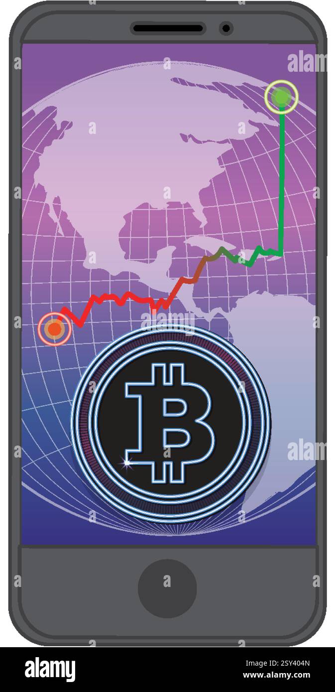 Bitcoin analysis screen in Stock Vector Images - Alamy