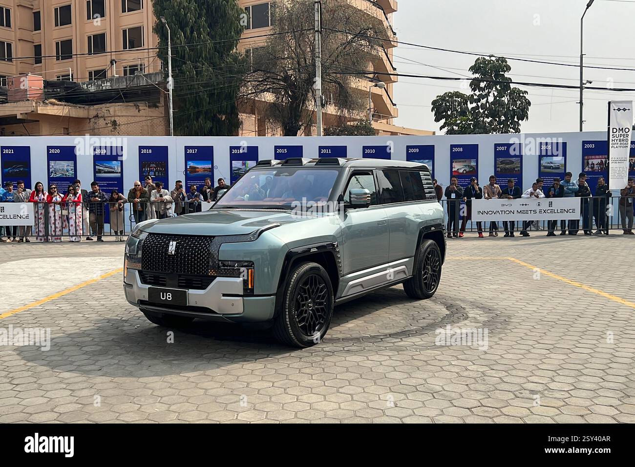 Kathmandu, Nepal.26th February 2025. BYD Yangwang U8 electric car is on ...
